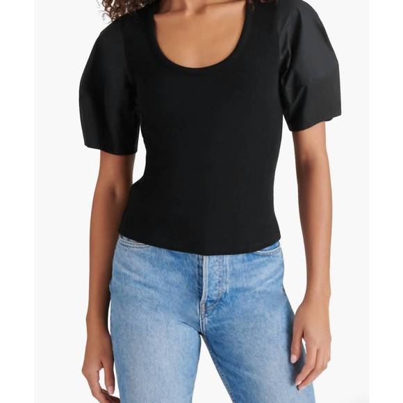 Steve Madden | Tops | New Steve Madden Valetta Puffed Short Sleeve Top ...
